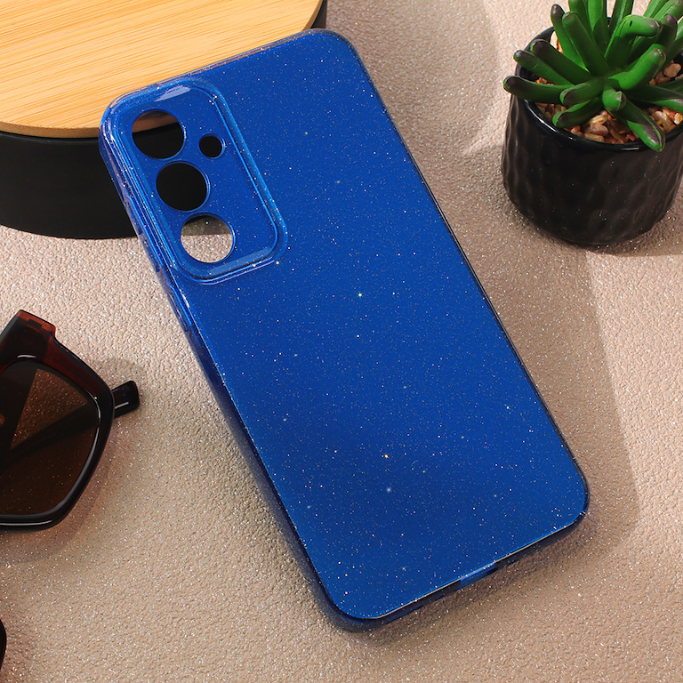 Zastitna maska (futrola) Sparkle Dust - Samsung A356 Galaxy A35 5G 5G tamno plava