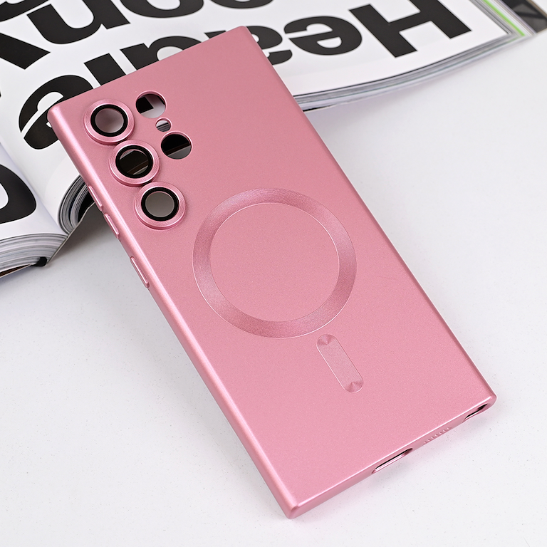 Zastitna maska (futrola) Magsafe Chrome - Samsung Galaxy S23 Ultra roze