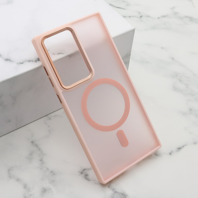 Zastitna maska (futrola) SILKY MAGSAFE II - Samsung Galaxy S23 Ultra roze (MS)