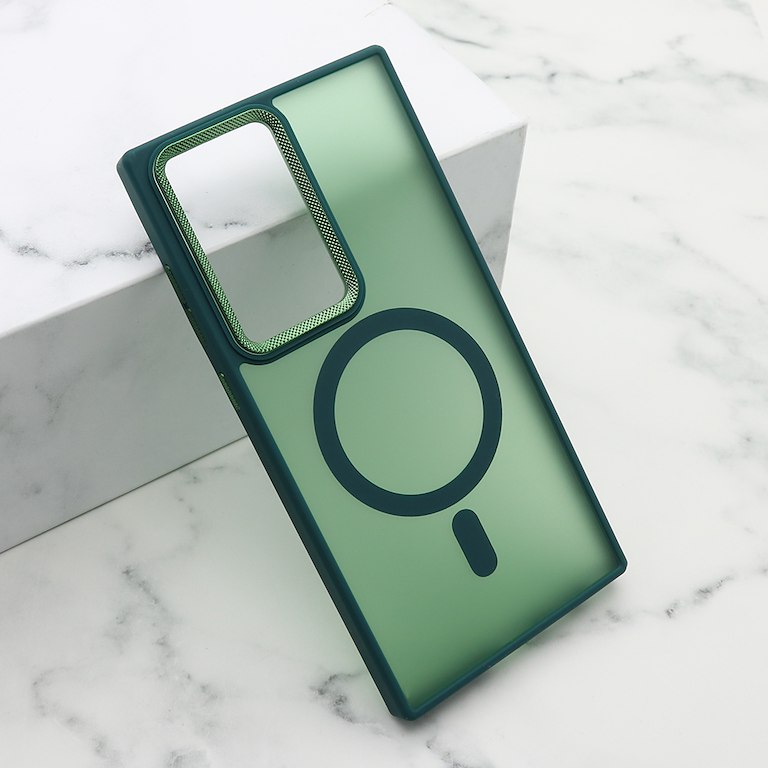 Zastitna maska (futrola) SILKY MAGSAFE II - Samsung Galaxy S23 Ultra zelena (MS)