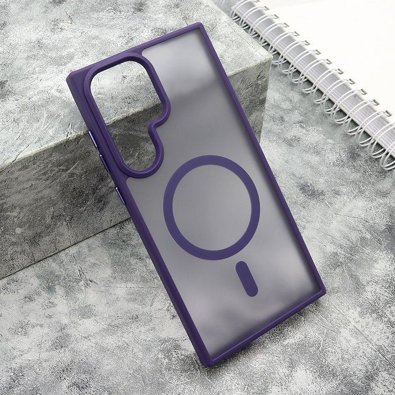 Zastitna maska (futrola) SILKY MAGSAFE mat - Samsung Galaxy S23 Ultra ljubicasta (MS)
