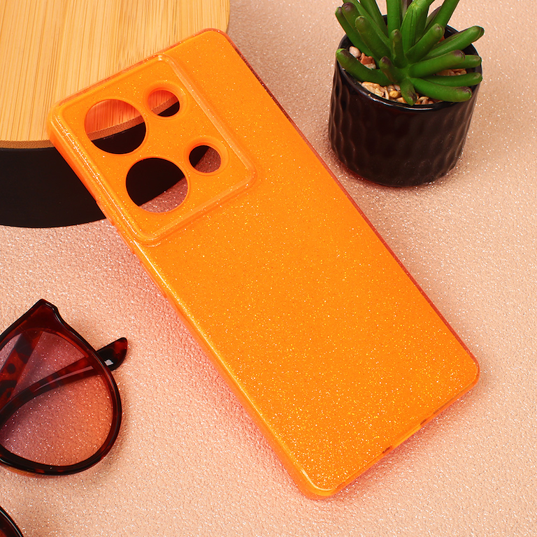 Zastitna maska (futrola) Sparkle Dust - Xiaomi Redmi Note 13 Pro 4G narandzasta