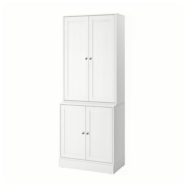Kombin. odlaganje s vratima, bela, 81x47x212 cm