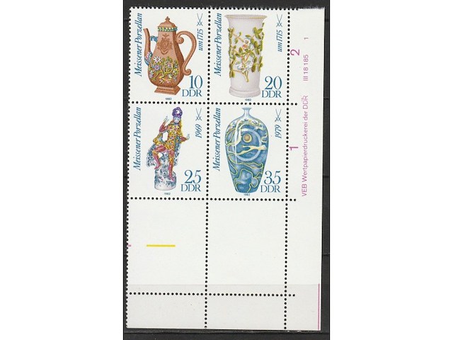 DDR - 1982 - Meissener Porzellan - MNH