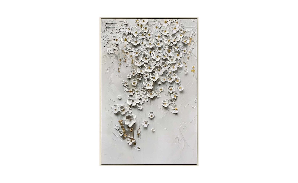 Slika sa ramom White petals 78x118cm
