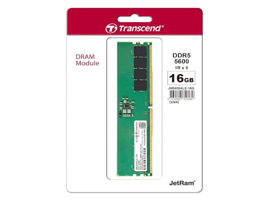 Memorija TRANSCEND 16GB/DIMM/DDR5/5600MHz/CL46/crna