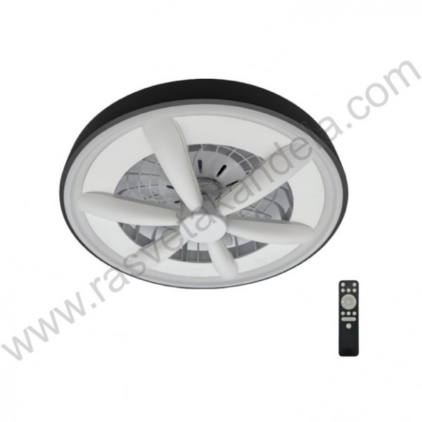 LED plafonjera fi482mm 48W 2700/4000/6500K crna sa daljinskim