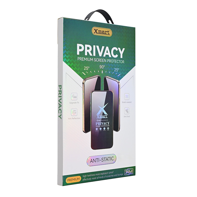 Staklena folija (zastitno kaljeno staklo) za ekran X Mart 9D Privacy - Samsung Galaxy S22 5G (fingerprint unlock)