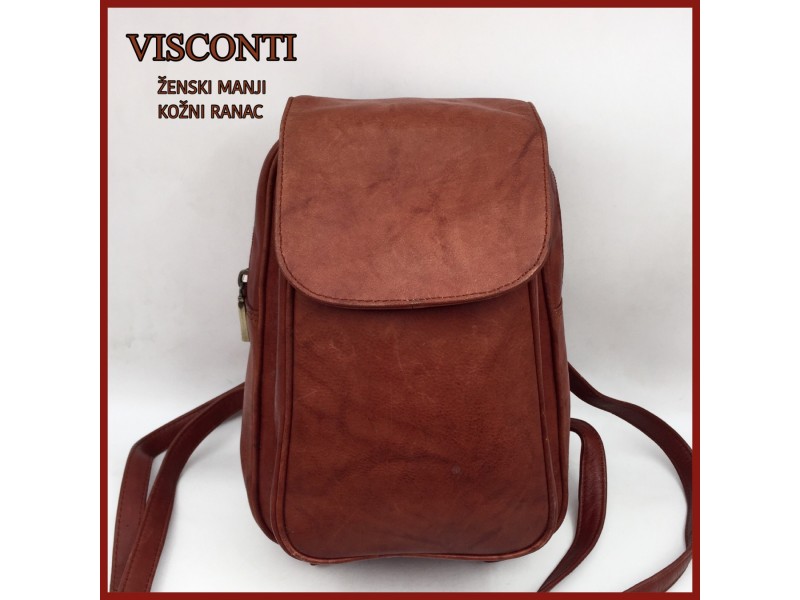 VISCONTI, Italy- MANJI ŽENSKI KOŽNI RANAC