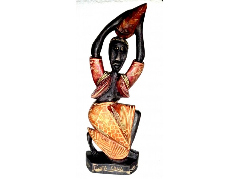 FIGURA - DRVO, AFRIKA, RUCNO REZBARENO 46cm