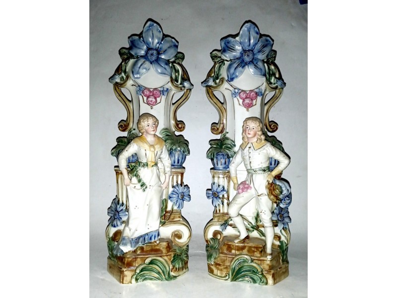 FIGURE - BISKVIT PORCELAN, GERMANY, 37cm