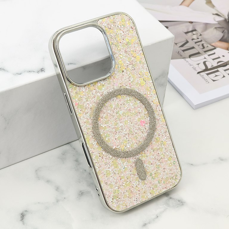 Futrole GLAM GLOW MagSafe za iPhone 16 Pro (6.3) zlatna (MS)