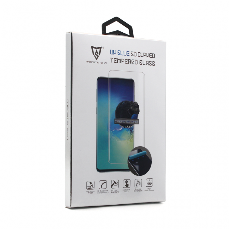 Staklena folija glass Monsterskin UV Glue 5D za Huawei Mate 20 Pro Transparent