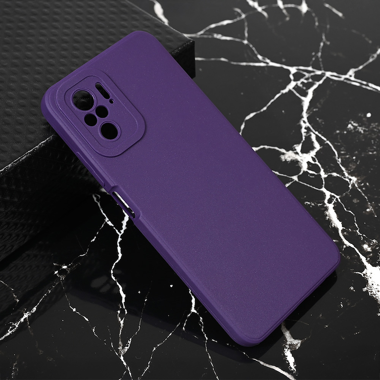 Zastitna maska (futrola) Teracell Giulietta - Xiaomi Redmi Note 10/Redmi Note 10S mat tamno ljubicasta