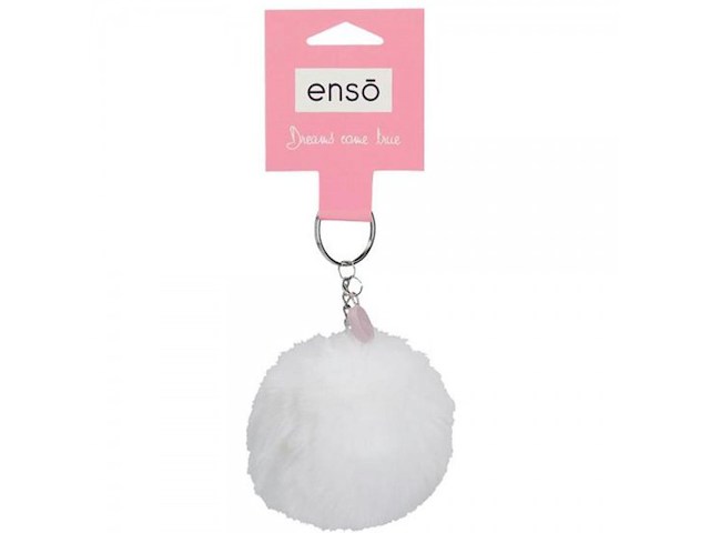Privezak za ključeve torbu ranac Enso Pompon white 94702