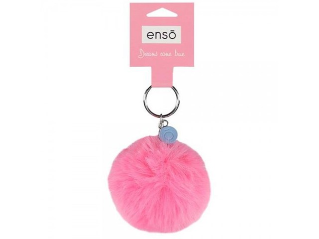 Privezak za ključeve torbu ranac Enso Pompon pink 97402