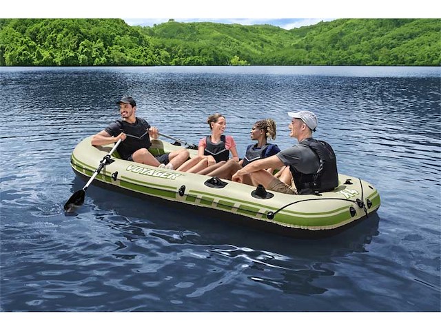 Čamac na naduvavanje za 4 osobe sa veslima i pumpom Bestway Hydro-Force Voyager X4 65156