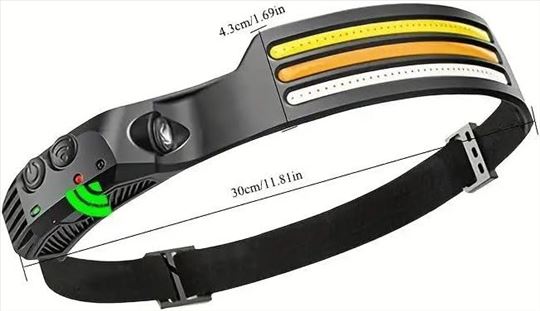 Svetlo lampa za glavu sa baterijom 4 x LED senzor