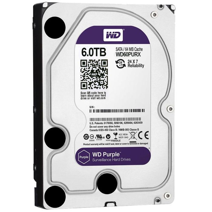 Hard disk 6TB Western Digital Purple SATA
Hard disk 6TB Western Digital Purple SATA