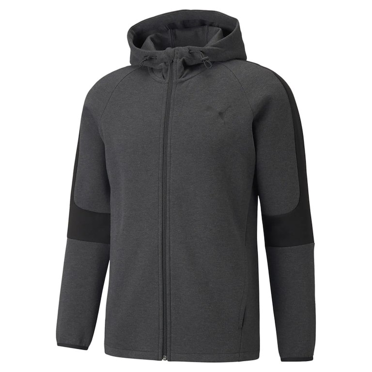 Puma Muški duks Evostripe Core FZ, Tamnosivi
