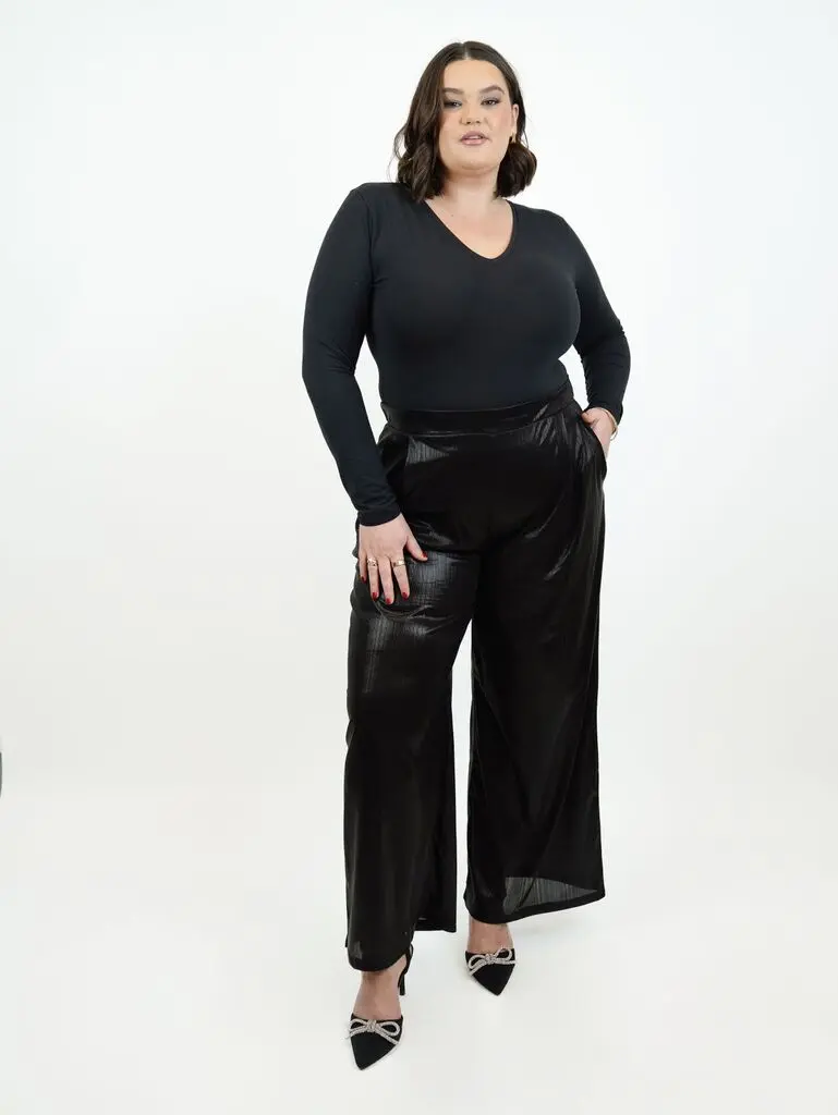 Jaded Rose Ženske pantalone Lilo, Crne