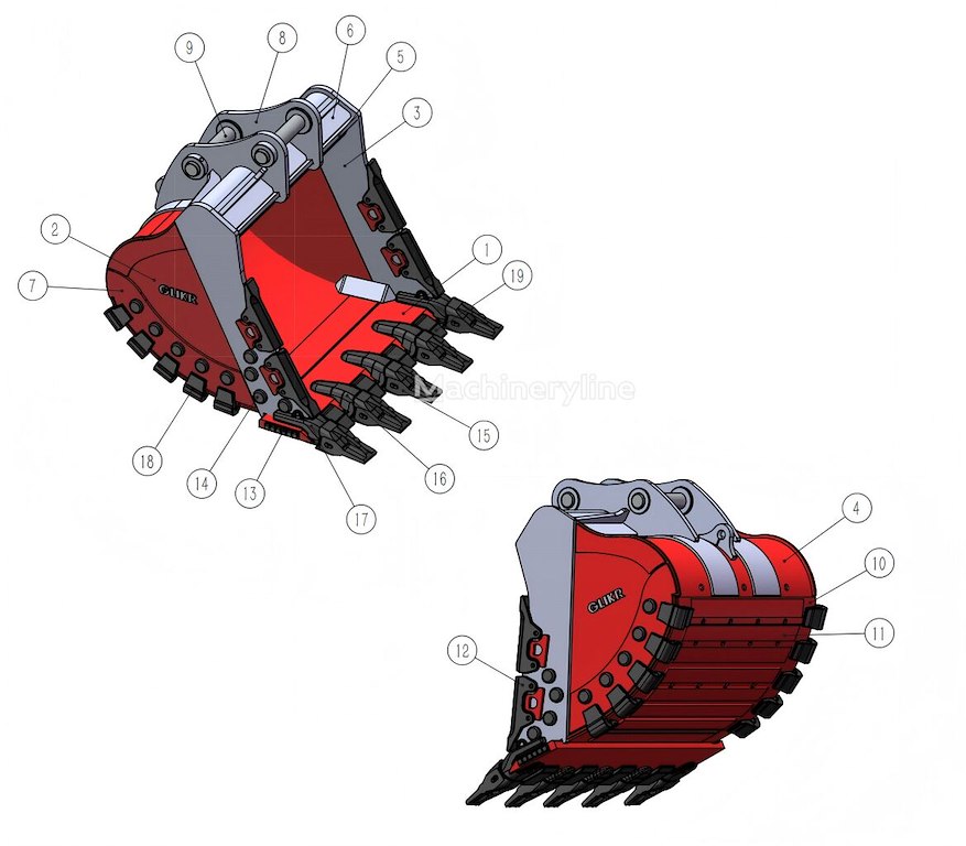 Nova Kobelco SK480-Rock Bucket-2.47m³ kašika za bager