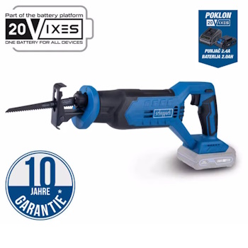 Scheppach aku recipro testera – lisičji rep IXES Solo C-RS100-X + set punjač 2.4A i baterija 2.0Ah