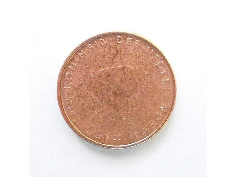 Holandija 2 euro centa 2001