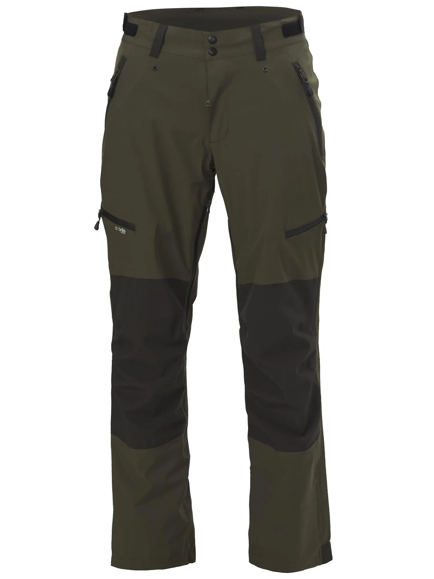 BRILLE Muške pantalone za planinarenje Clark maslinaste