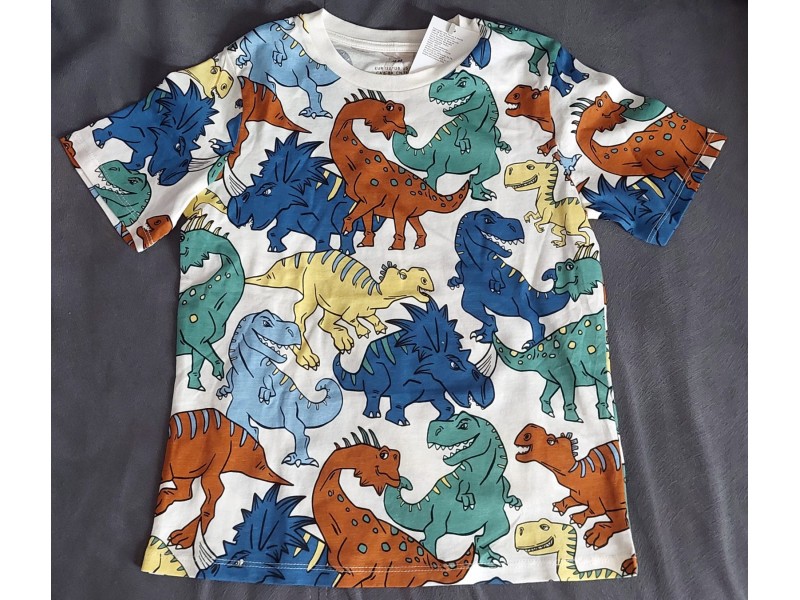 H&M pamučna majica DINO, Vel. 122/128, NOVA