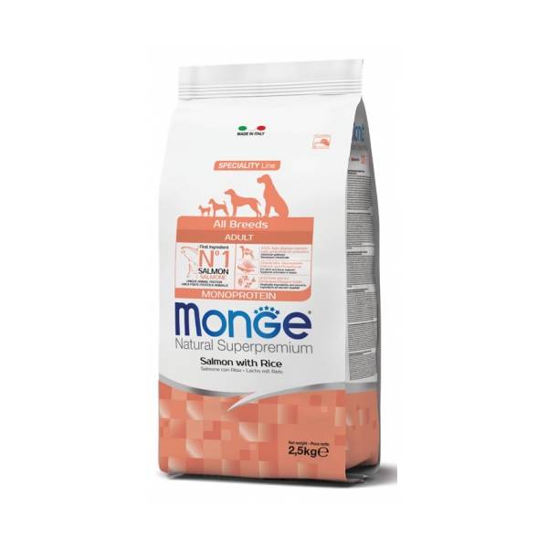 Monge All Breeds Adult Salmon and Rice - 2,5kg