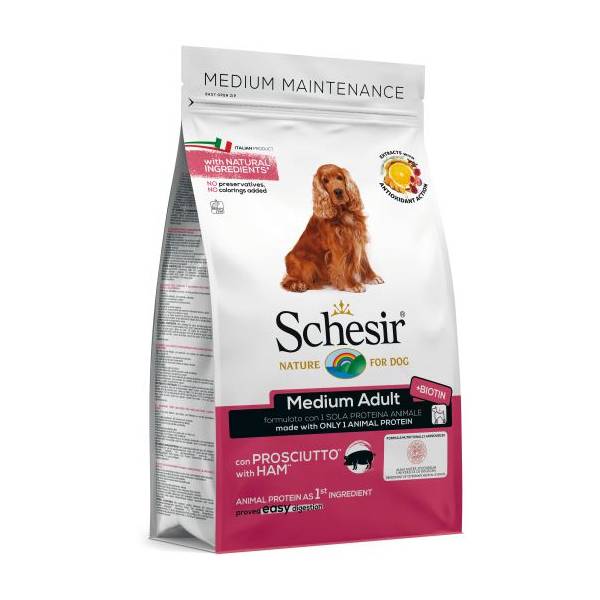 Schesir dry dog medium šunka - 3kg