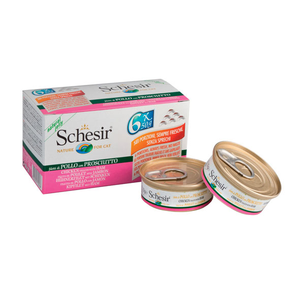 Schesir Multipack cat piletina i šunka - 6x50gr