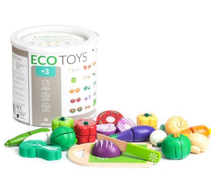 ECO TOYS Drveno povrće - Set od 20 delova TL87113