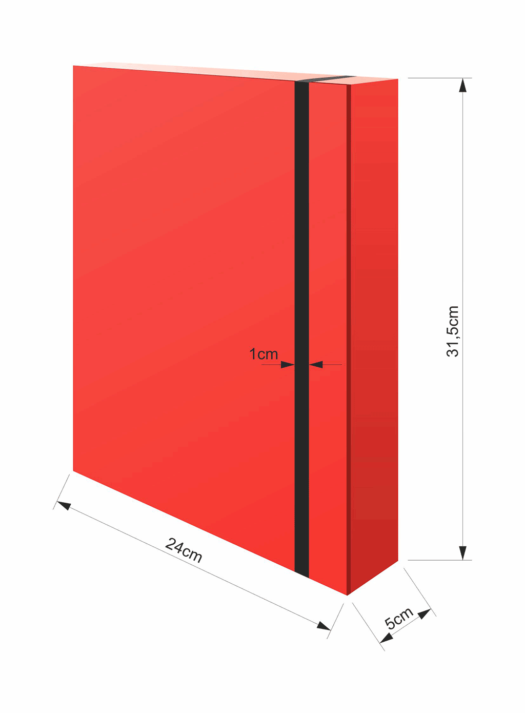 FASCIKLA BOX SA GUMOM A4 5D CRVENA 14612 OP*