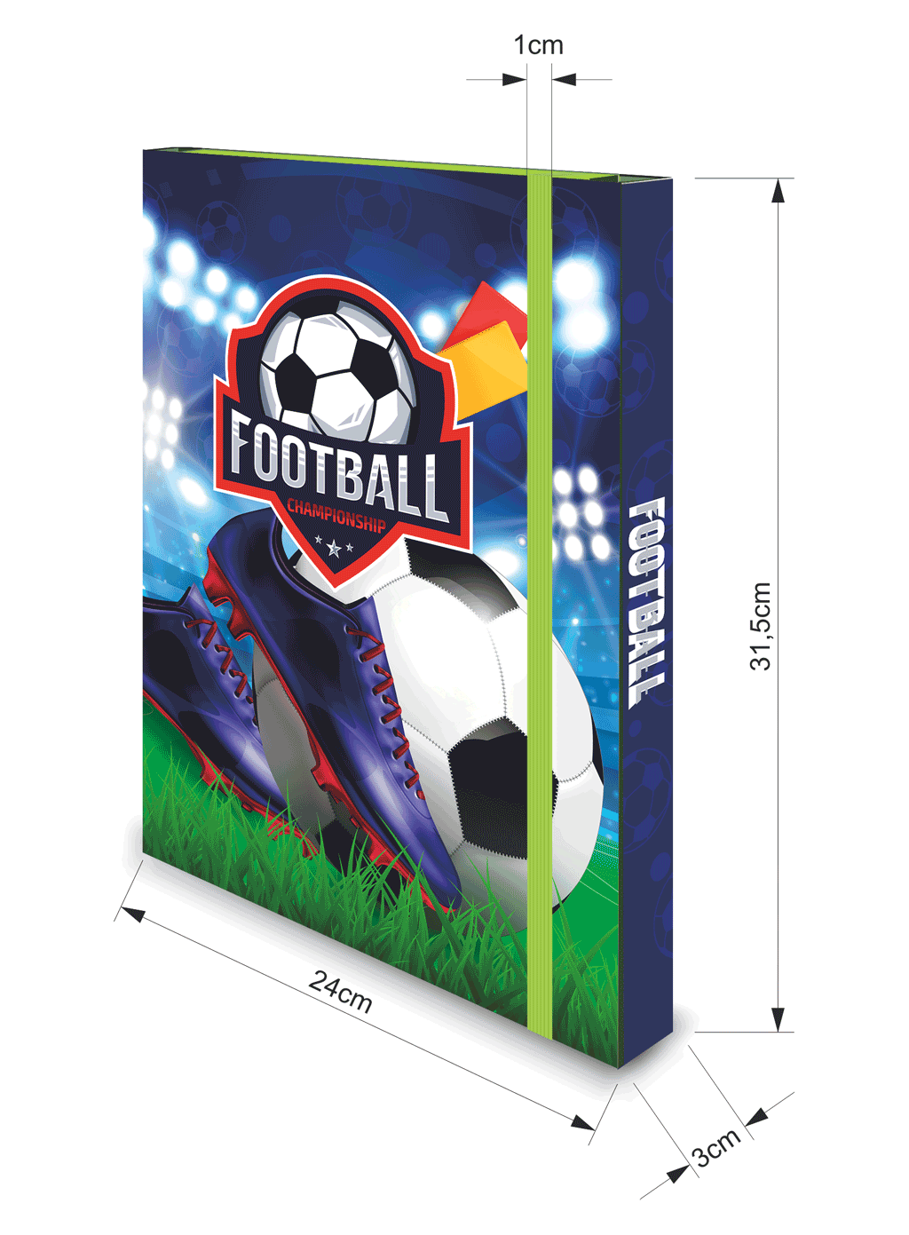 FASCIKLA SA GUMOM A4 3D BOX FOOTBALL OP*