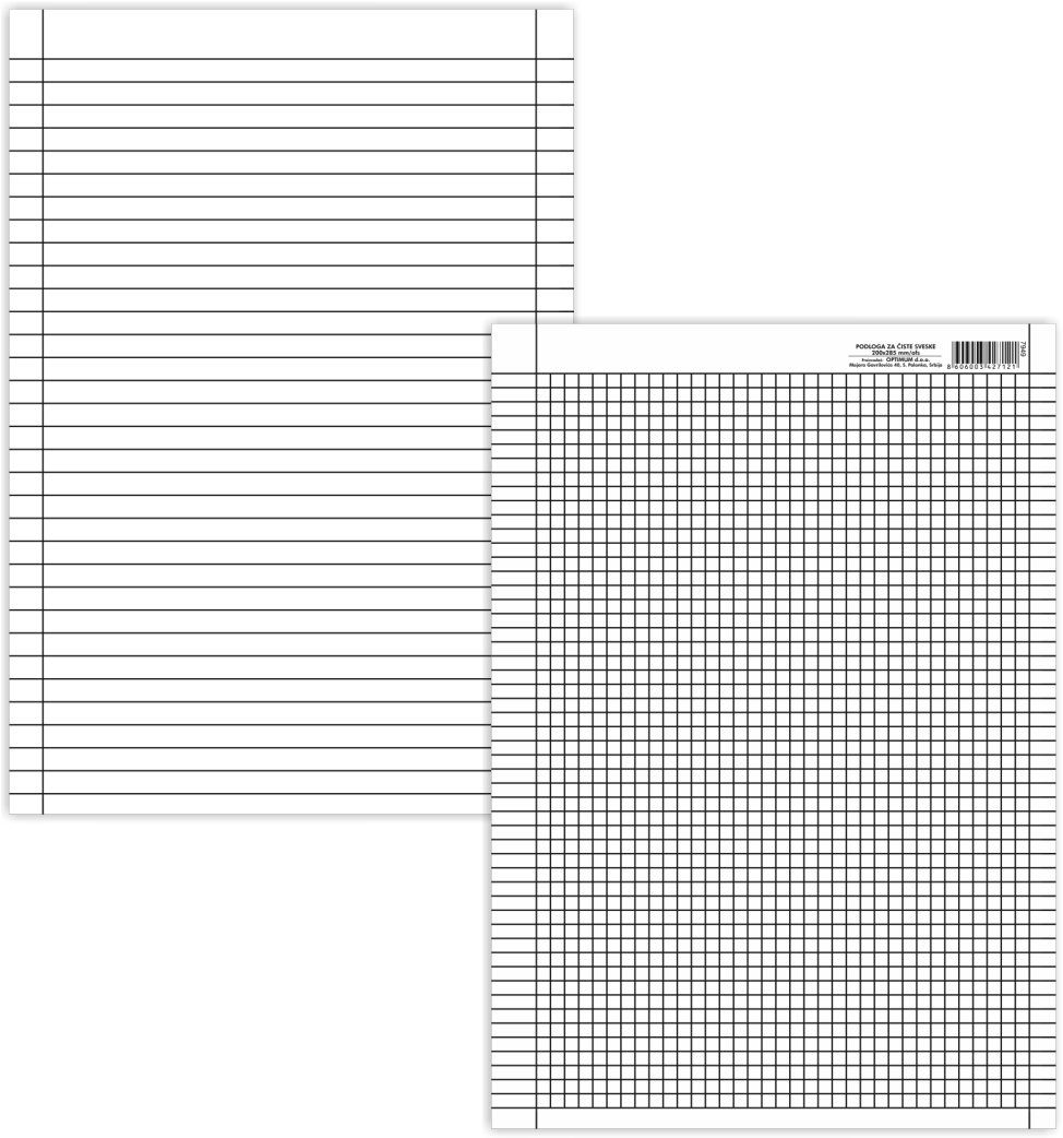 PODLOGA ZA ČISTU SVESKU A4 7949