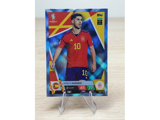 Match Attax Euro 2024 Blue Crystal ESP15 Asensio