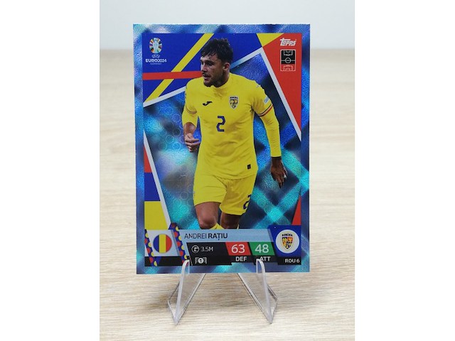 Match Attax Euro 2024 Blue Crystal ROU6 Rațiu