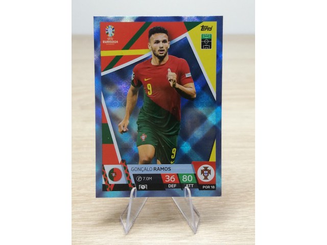 Match Attax Euro 2024 Blue Crystal POR18 Gonçalo Ramos