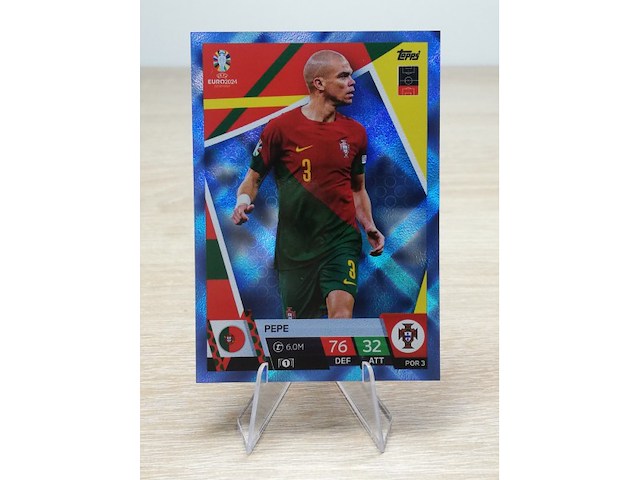 Match Attax Euro 2024 Blue Crystal POR3 Pepe