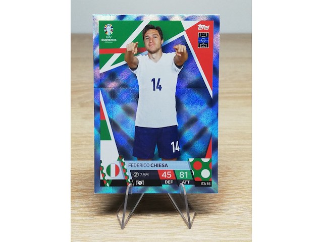 Match Attax Euro 2024 Blue Crystal ITA15 Chiesa