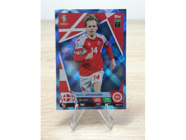 Match Attax Euro 2024 Blue Crystal DEN14 Damsgaard
