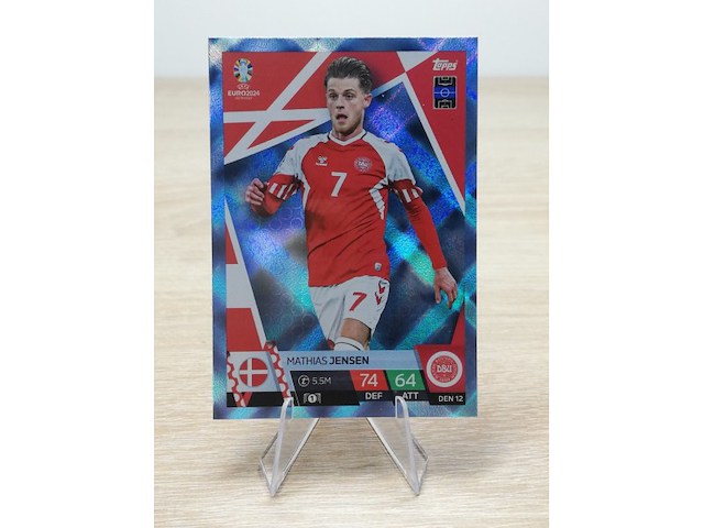 Match Attax Euro 2024 Blue Crystal DEN12 Jensen