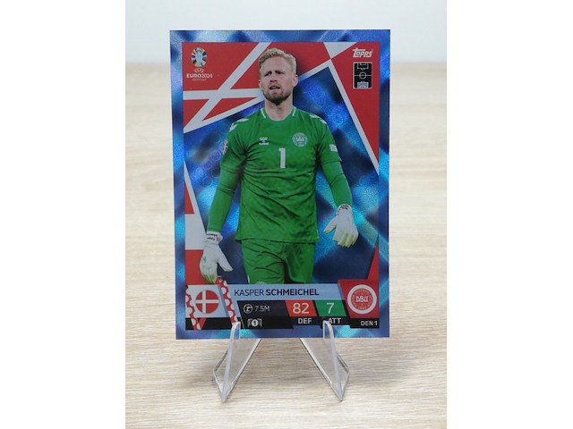 Match Attax Euro 2024 Blue Crystal DEN1 Schmeichel