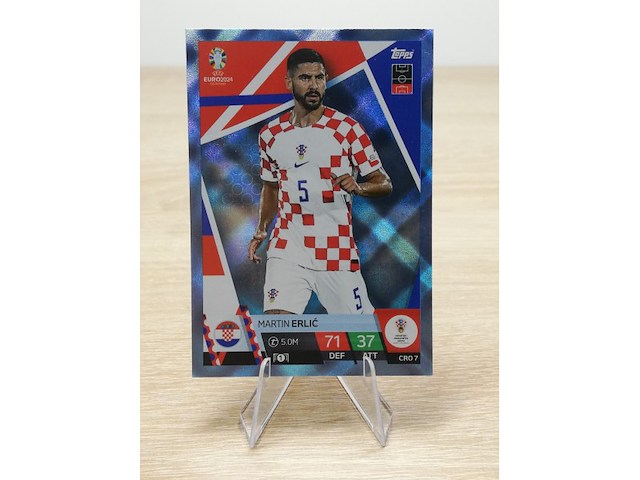 Match Attax Euro 2024 Blue Crystal CRO7 Erlić