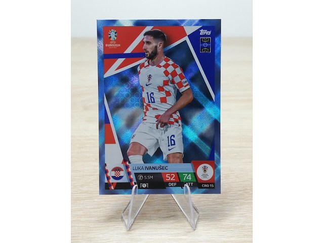 Match Attax Euro 2024 Blue Crystal CRO15 Ivanušec