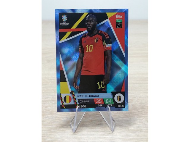 Match Attax Euro 2024 Blue Crystal BEL14 Lukaku