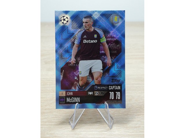 Match Attax 2024/25 6 Blue Crystal Parallel McGinn