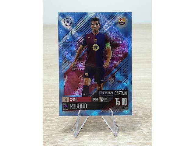 Match Attax 2024/25 143 Blue Crystal Parallel Roberto